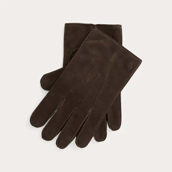 Ralph Lauren Insulated Suede Gloves - Dark Brown
