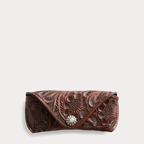 Ralph Lauren Hand-tooled Leather Eyeglass Case