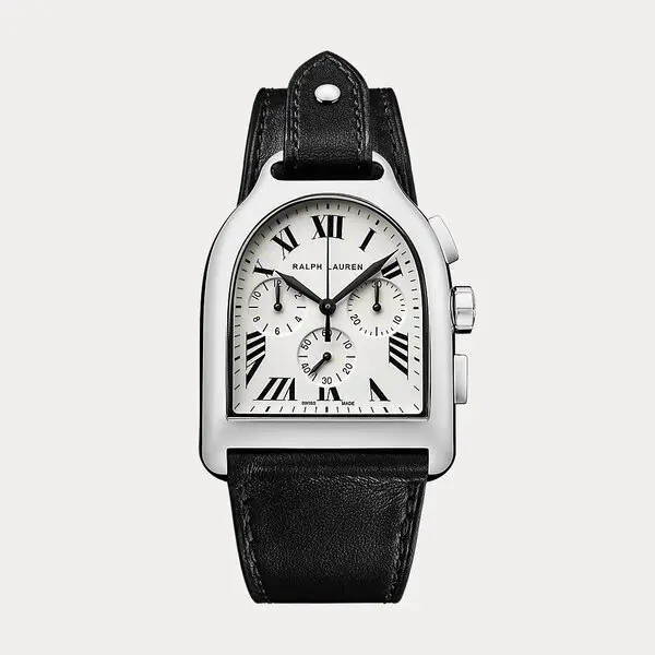 Ralph Lauren Large Stirrup Chronograph - White Dial W/chrono