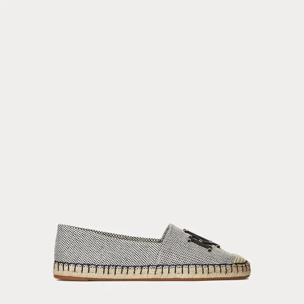Ralph Lauren Cameryn Iii Canvas & Leather Espadrille - Natural / Black