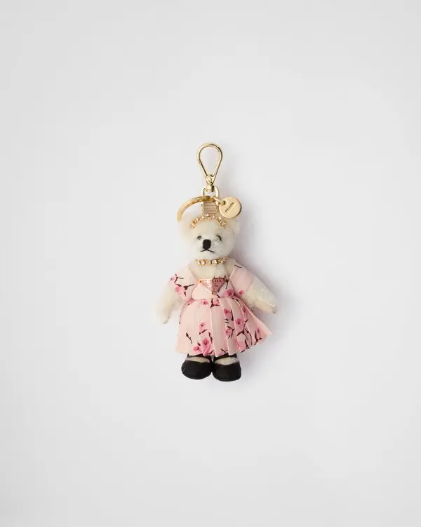Prada Teddy Bag Charm - White