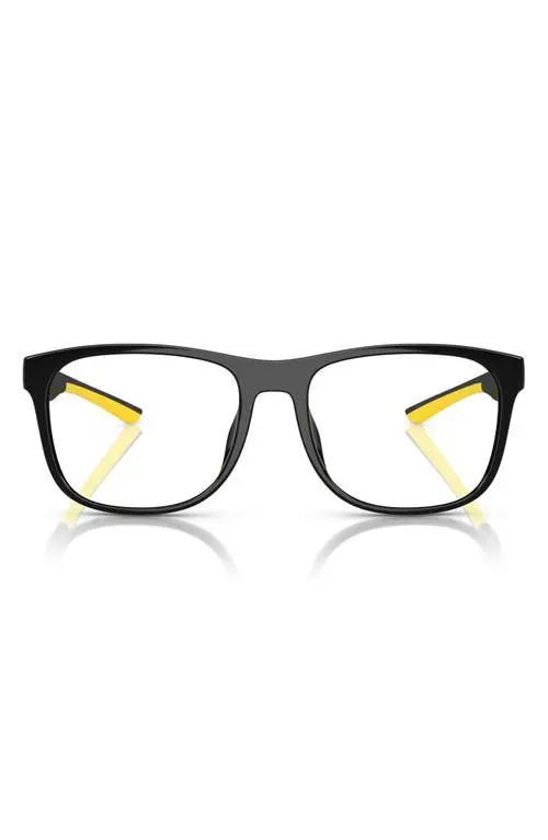 SCUDERIA FERRARI 54mm Square Eyeglasses - Black