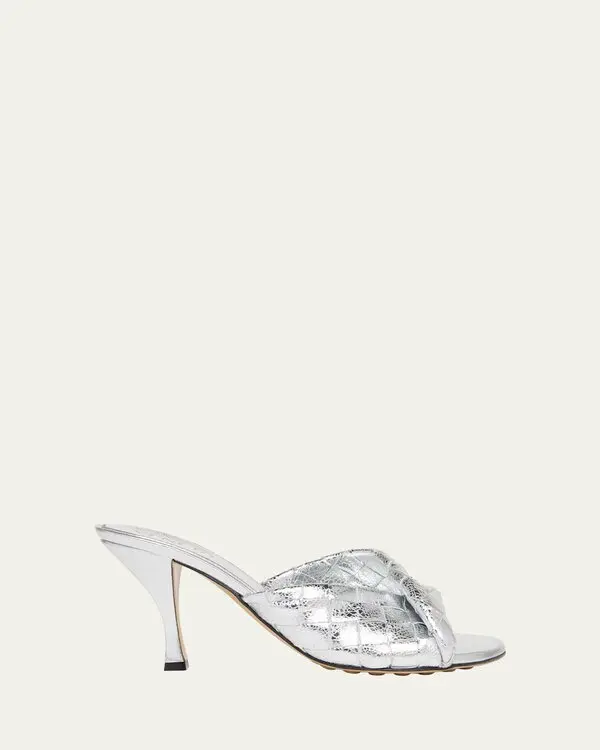 Bottega Veneta Blink Metallic Napa Leather Mules