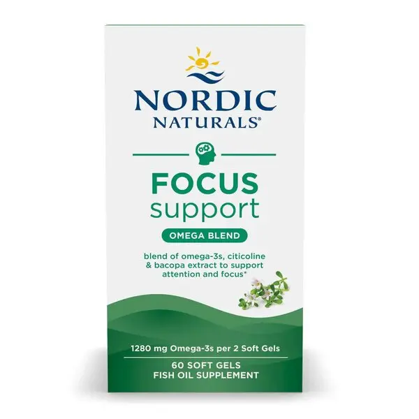 NORDIC NATURALS Focus Support Lemon Flavor 60 Softgels
