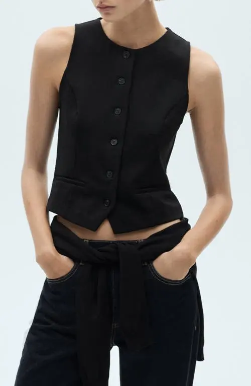 Mango Knit Crop Vest
