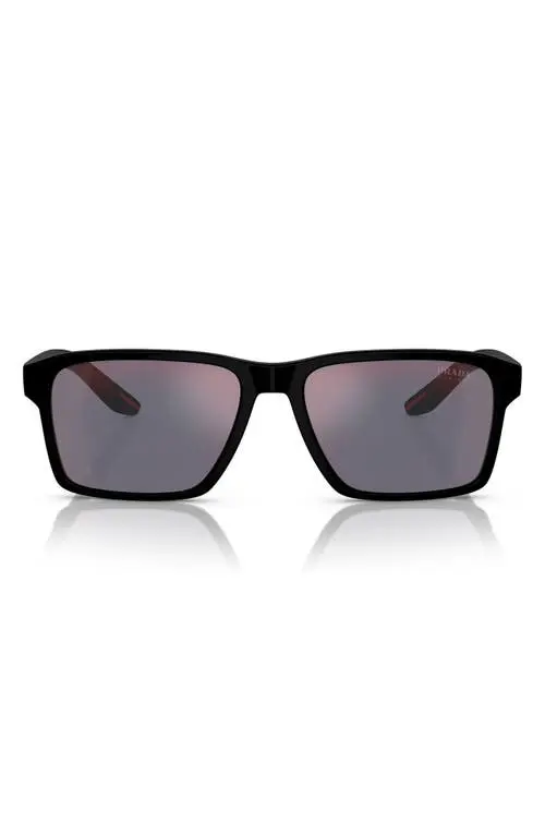 Prada 58mm Rectangular Sunglasses