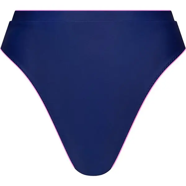 ANSEA Reversible High Waisted Bikini Brief - Pink/navy