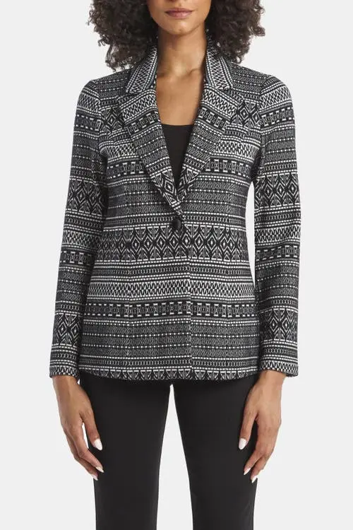 CAPSULE 121 The Moorehouse Blazer - Black With Ivory