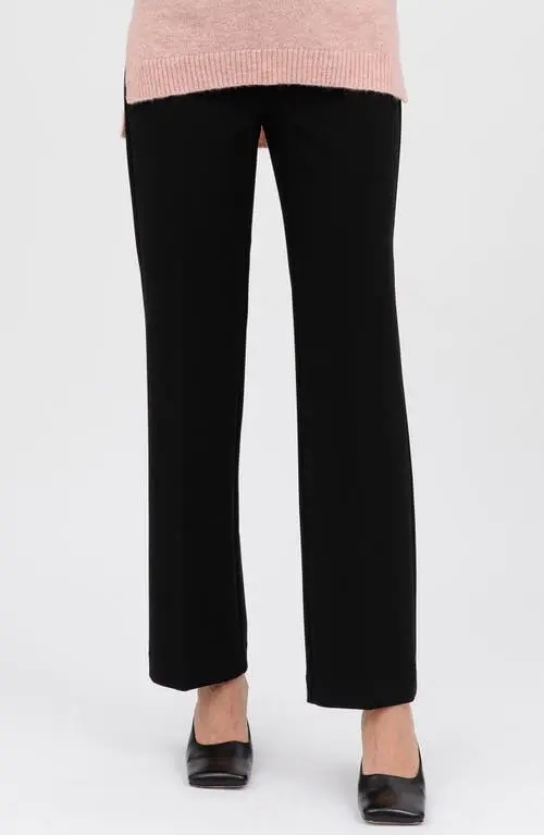 PIETRO BRUNELLI Over-the-bump Straight Leg Trousers - Black