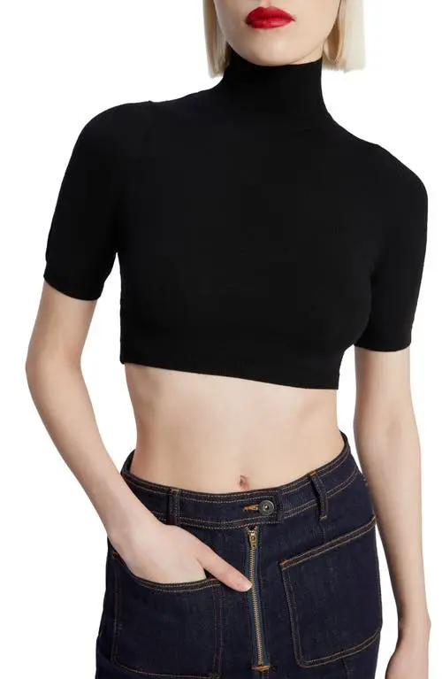 Bardot Jaks Mock Neck Knit Crop Top
