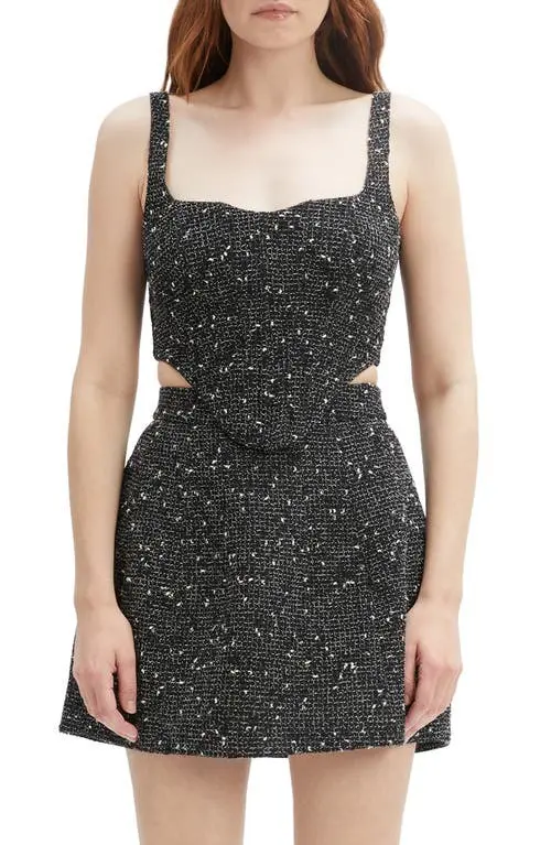 Bardot Tweed Corset Top