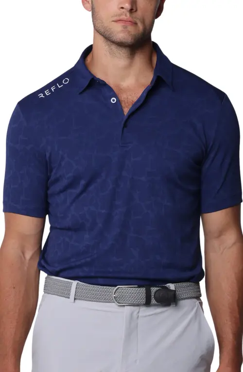 REFLO Yamuna 100% Recycled Material Polo - Deep Navy