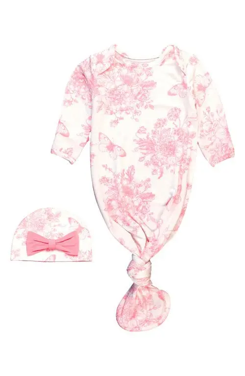 RUFFLEBUTTS Knotted Gown & Hat Set