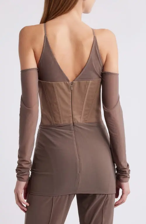 MISTRESS ROCKS Off-the-shoulder Corset Mini Dress