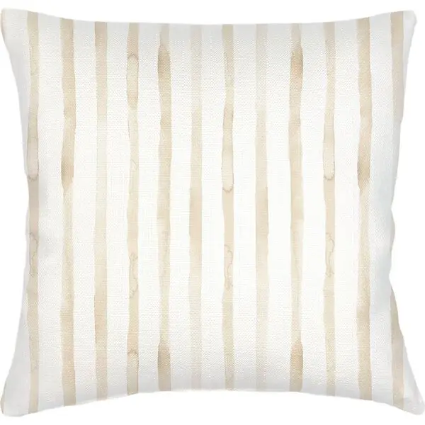 Anaya Riviera Striped Linen Euro Pillow With Down Insert