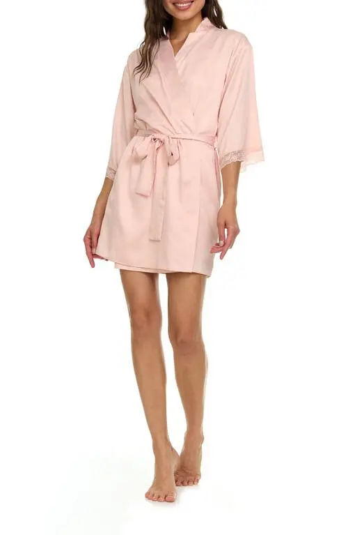 Flora Nikrooz Sonia Satin Charmeuse 3-piece Pajama Set - Pink