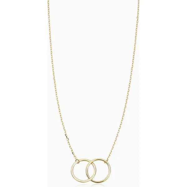 ORADINA 14k Solid Gold Forever Linked Necklace - Yellow Gold