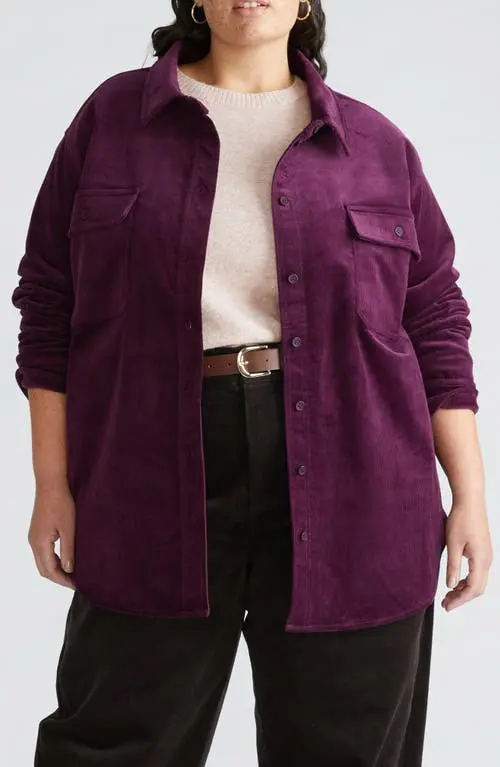 Universal Standard Greenwich Stretch Corduroy Jacket - Violette