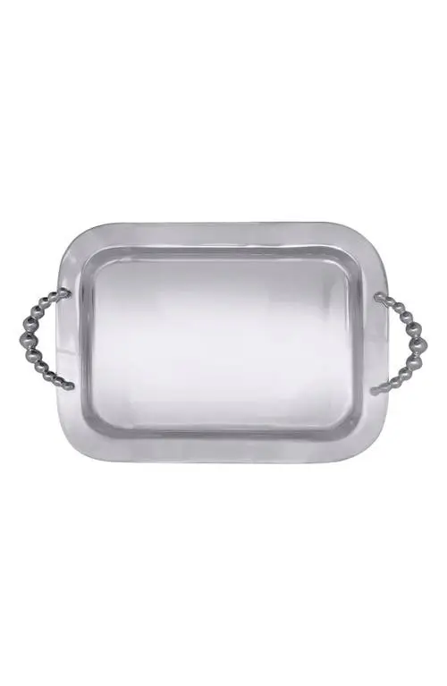 MARIPOSA Rectangular Pearled Handle Tray