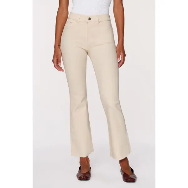 DL1961 Bridget Boot Instasculpt™ High-rise Crop Jeans - Flax Performance
