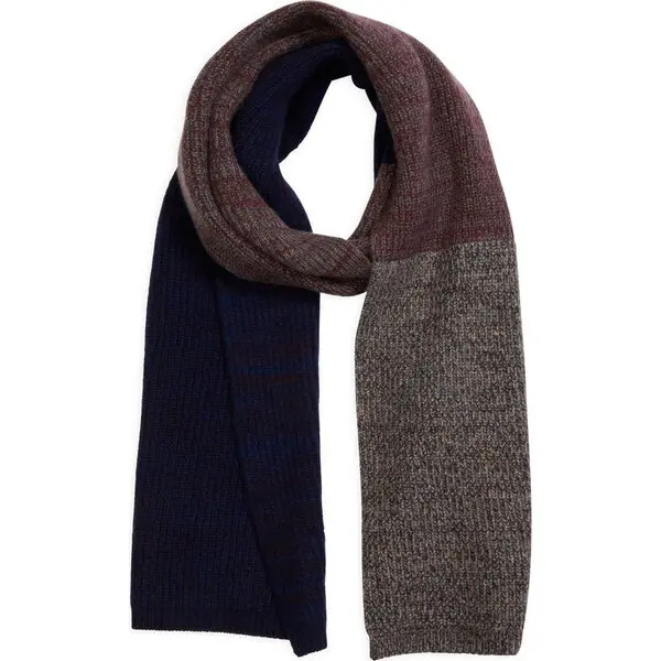 WASTE YARN PROJECT Mimi Colorblock One Of A Kind Cashmere Scarf