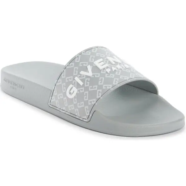 Givenchy Logo Slide Sandal - 030-medium Grey
