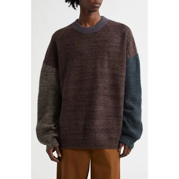 WASTE YARN PROJECT Colorblock Sweater