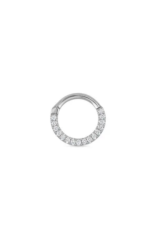 MARIA TASH Diamond Horizontal Eternity Single Hoop Earring