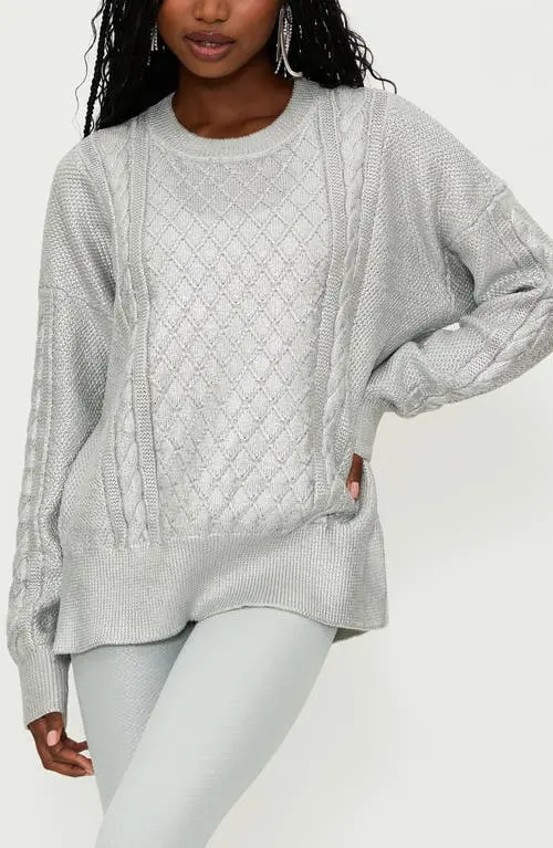 Beach Riot Callie Mix Stitch Crewneck Sweater
