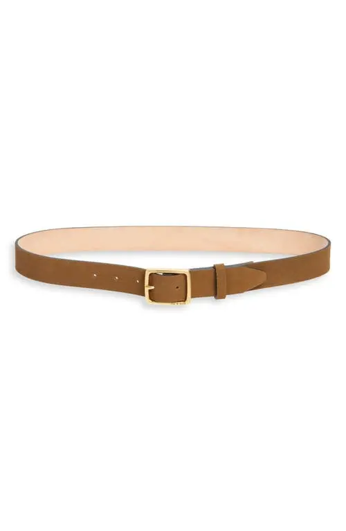 Rag & Bone Slim Boyfriend Suede Belt - Khaki Olive Suede
