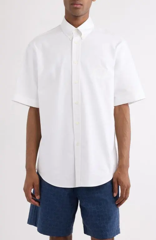 Givenchy Short Sleeve Cotton Button-down Shirt
