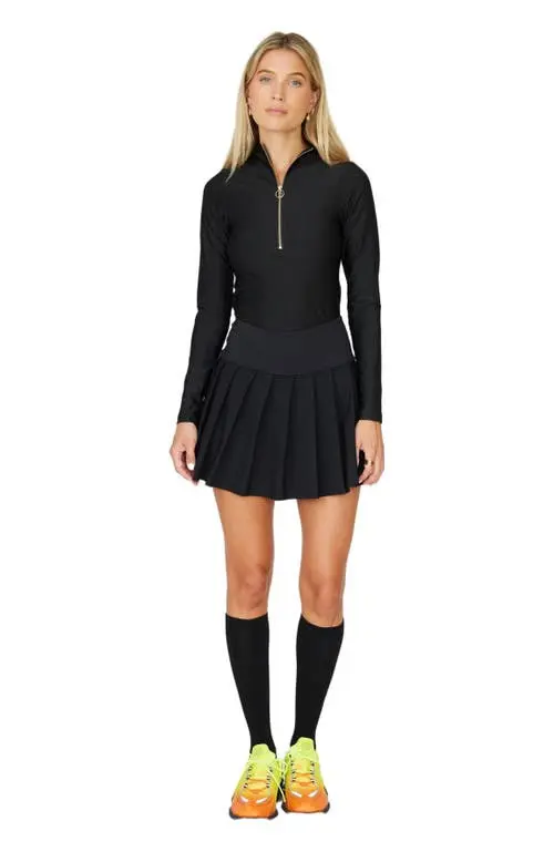 GOLDIE BYRD Long Sleeve Quarter Zip Top