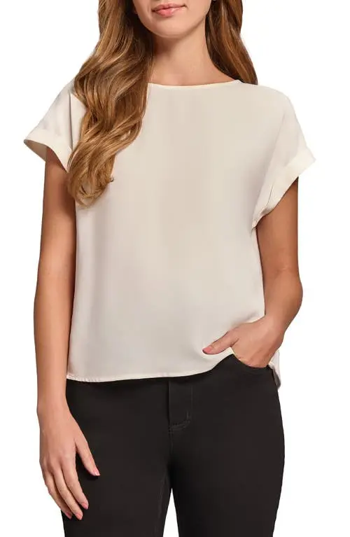 Jones New York Button Detail Top - Jones White