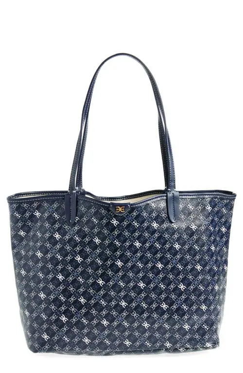 Sam Edelman Harper Monogram Shopper Tote - Navy