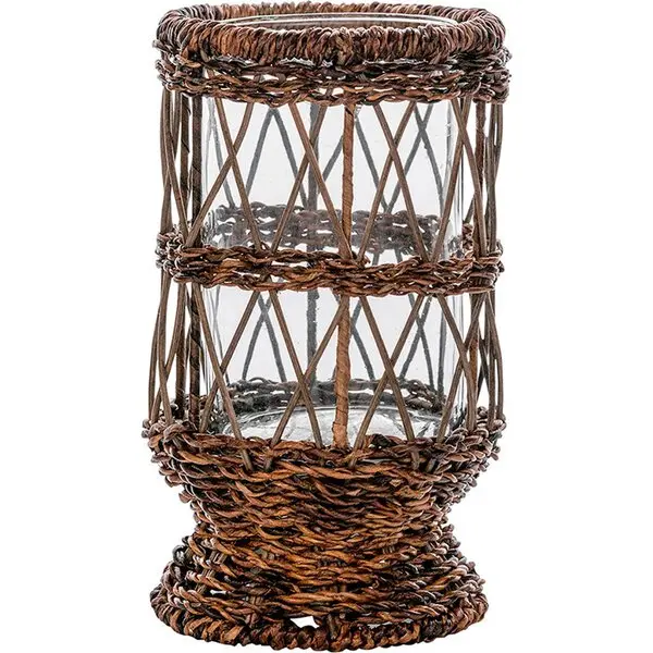 JULISKA Devon Willow Hurricane Vase - Brown