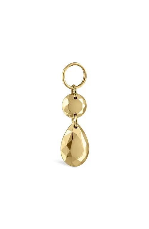 MARIA TASH Double Faceted Drop Earring - Yellow Gold
