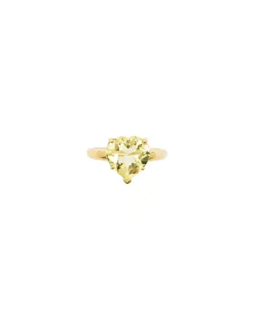 Fry Powers Heart Ring - Lemon Citrine