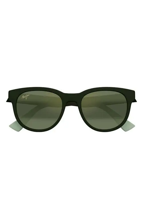 Maui Jim Maoli Round Sunglasses - Matte Dark Green