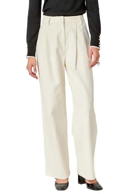 English Factory Wide Leg Corduroy Pants