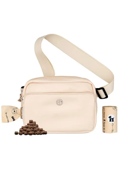PUPPINGTON 3-in-1 Dog Walking Bag With Poop Bags - Vanilla Cream