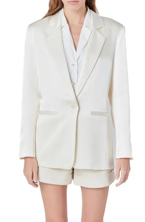 Endless Rose Relaxed Satin Blazer