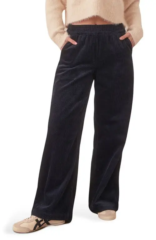 Marine Layer Allison Cotton Corduroy Wide Leg Pants - Sky Captain