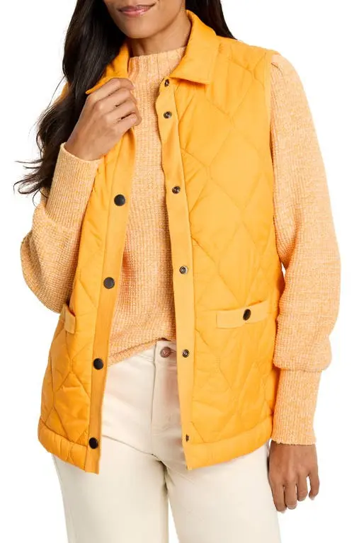 NIC+ZOE Diamond Puffer Vest - Mango