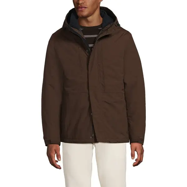 LANDS' END Squall 3-in-1 Jacket - Rich Coffee