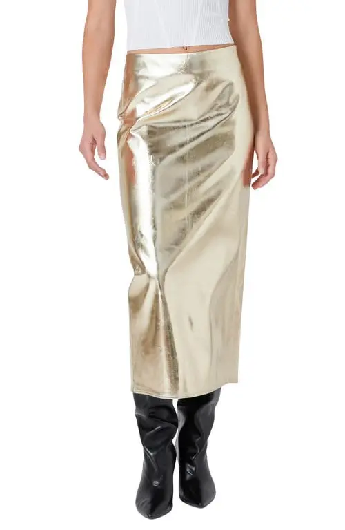 Endless Rose Foil Maxi Skirt