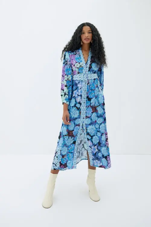RAISHMA Amara Floral Midi Dress