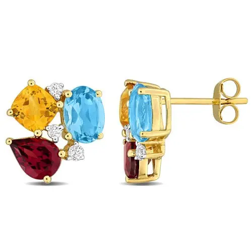JULIANNA B. 14k Gemstone Stud Earrings