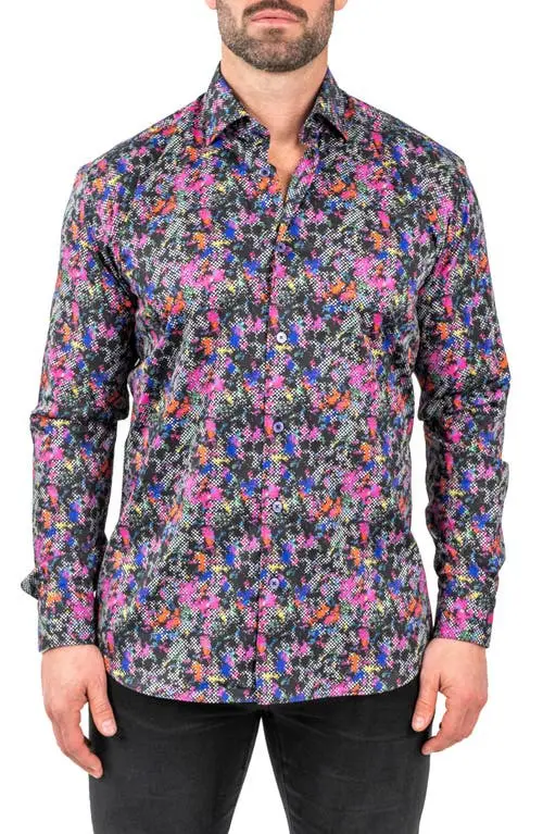 MACEOO Fibonacci Nineties Contemporary Fit Button-up Shirt