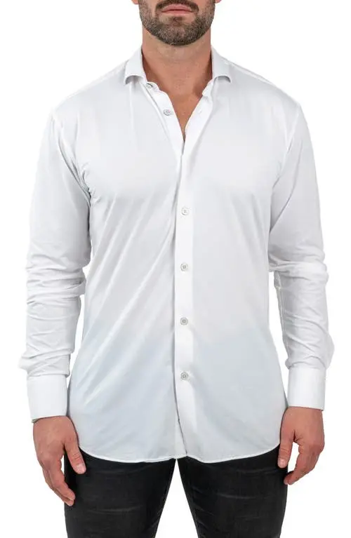 MACEOO Einstein Stretchblotter Button-up Shirt - White