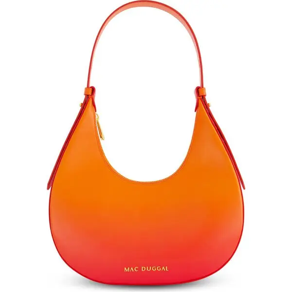 Mac Duggal Ombre Leather Hobo Shoulder Bag